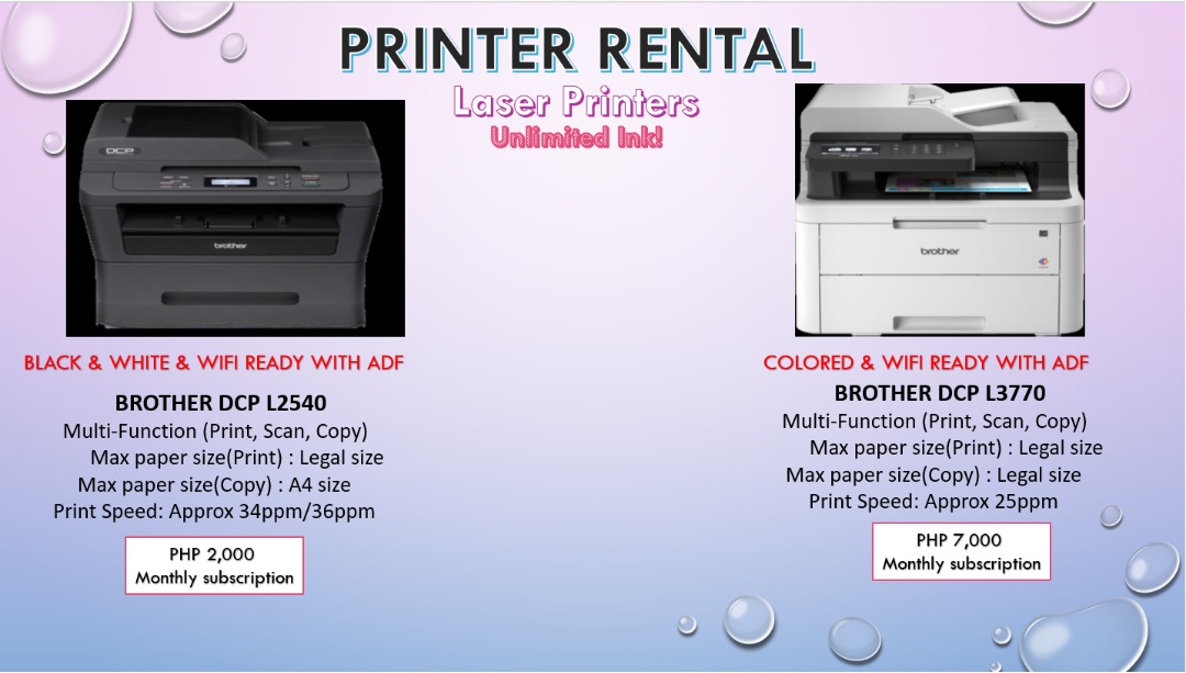Brand New Rental and Rent to Own Printers on Carousell
