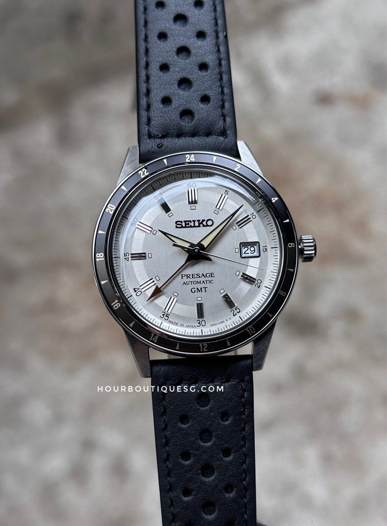 Brand New Seiko Presage GMT 60s Style Silver Dial Automatic Watch ...