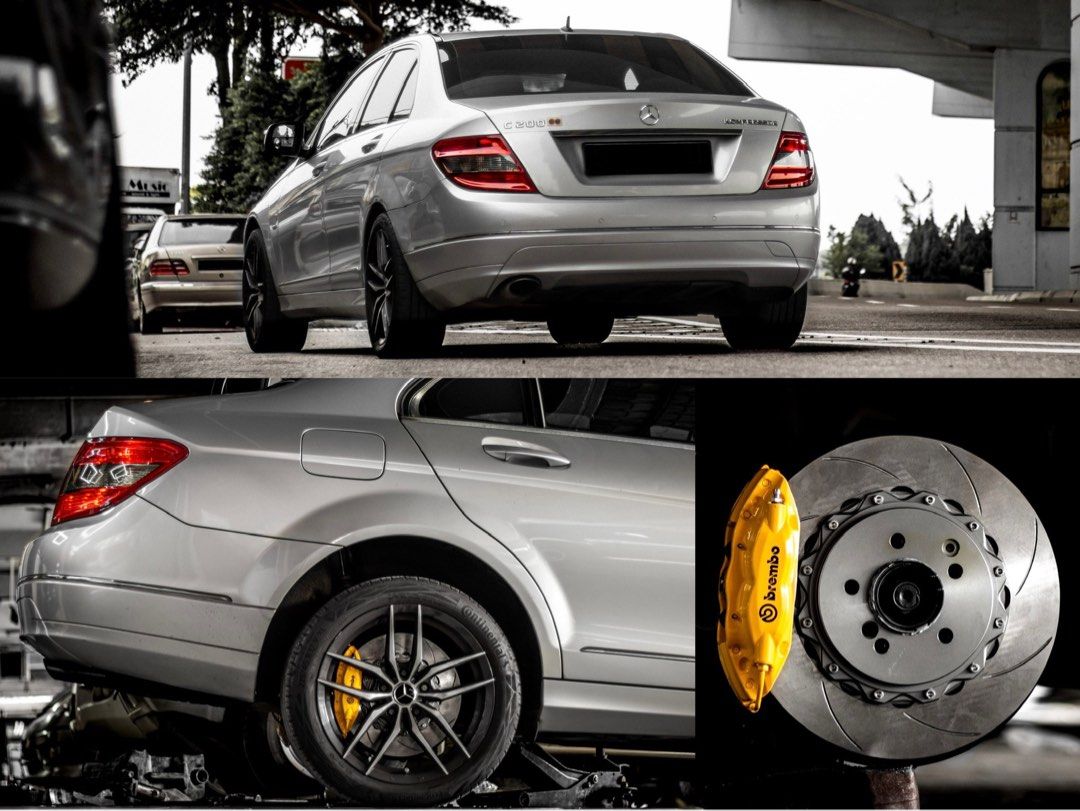 Brembo F40 + E-Brake 4 Pot Rear Brake Kit : Honda Vezel Civic / VW Golf ...