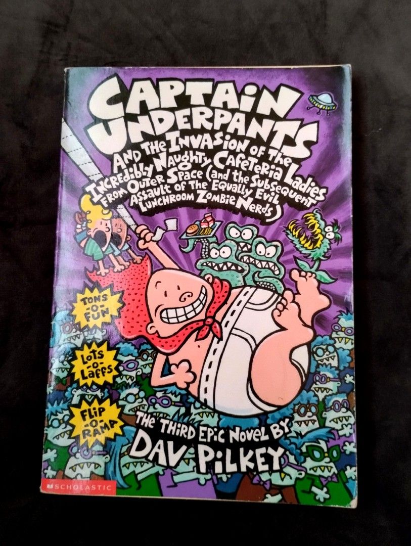 Captain Underpants - 3rd epic novel by Dav Pilkey, Hobbies & Toys ...
