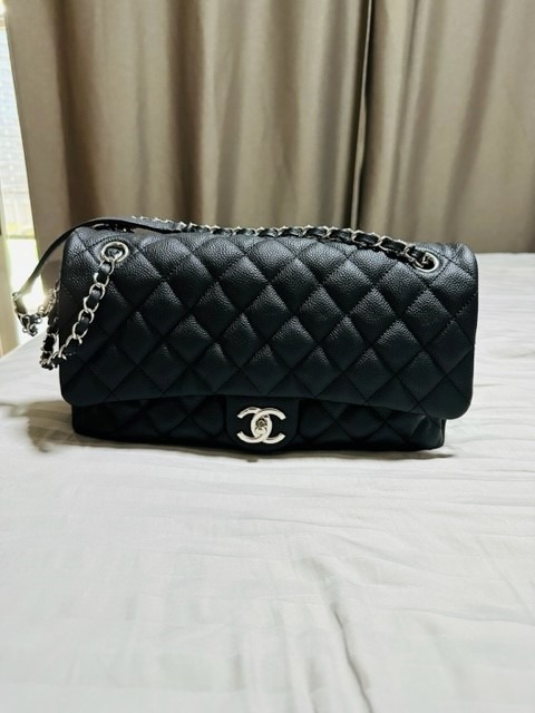 Chanel easy flap shoulder bag, Luxury, Bags & Wallets on Carousell