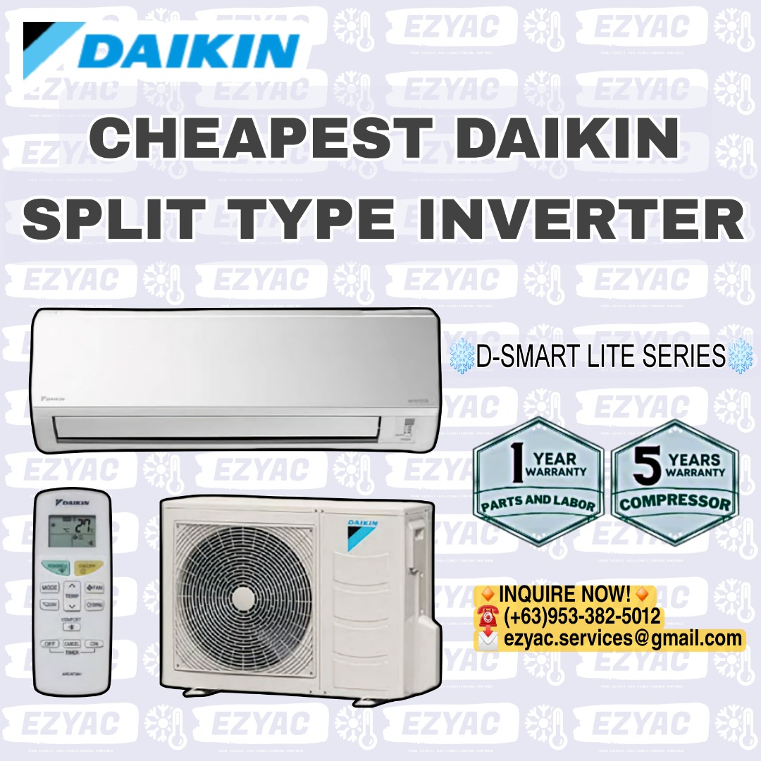 Cheapest Daikin Split Type Inverter 1.5HP, TV & Home Appliances, Air ...