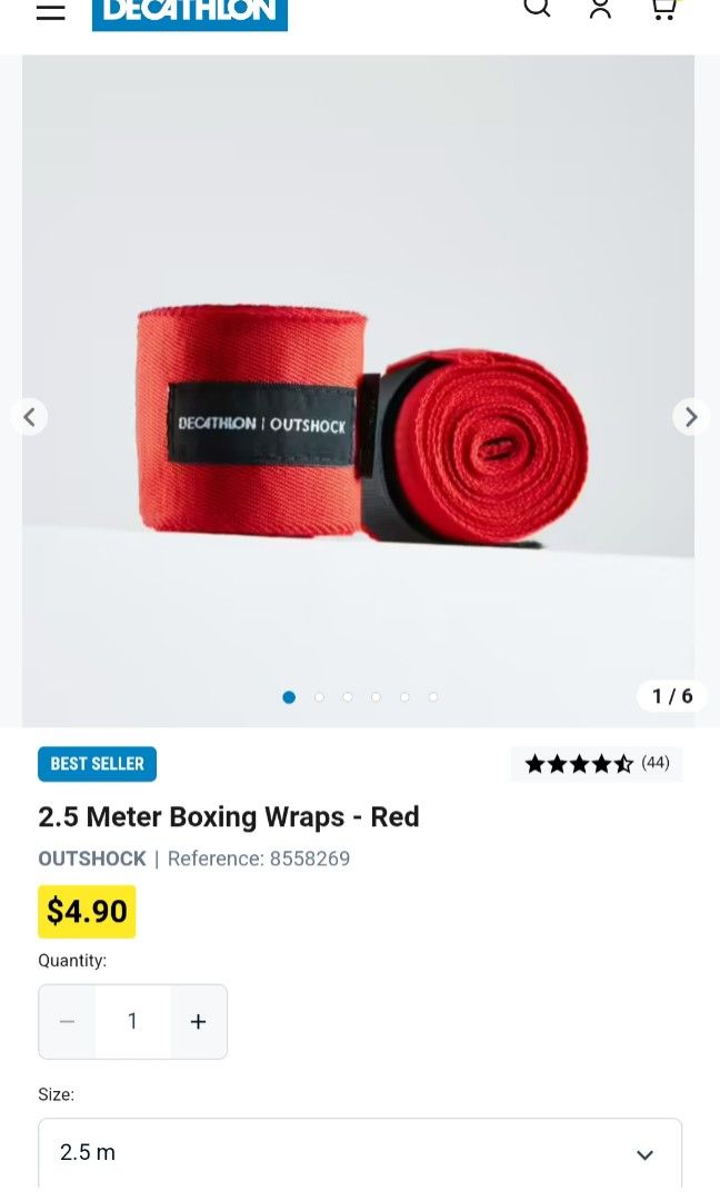 Decathlon Boxing wrap, Sports Equipment, Exercise & Fitness, Toning ...