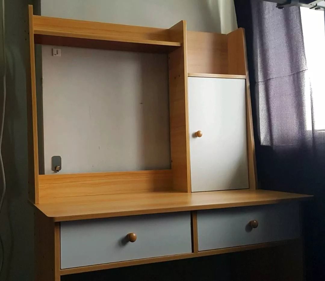 Desk Table with Multiple Compartments, Furniture & Home Living ...