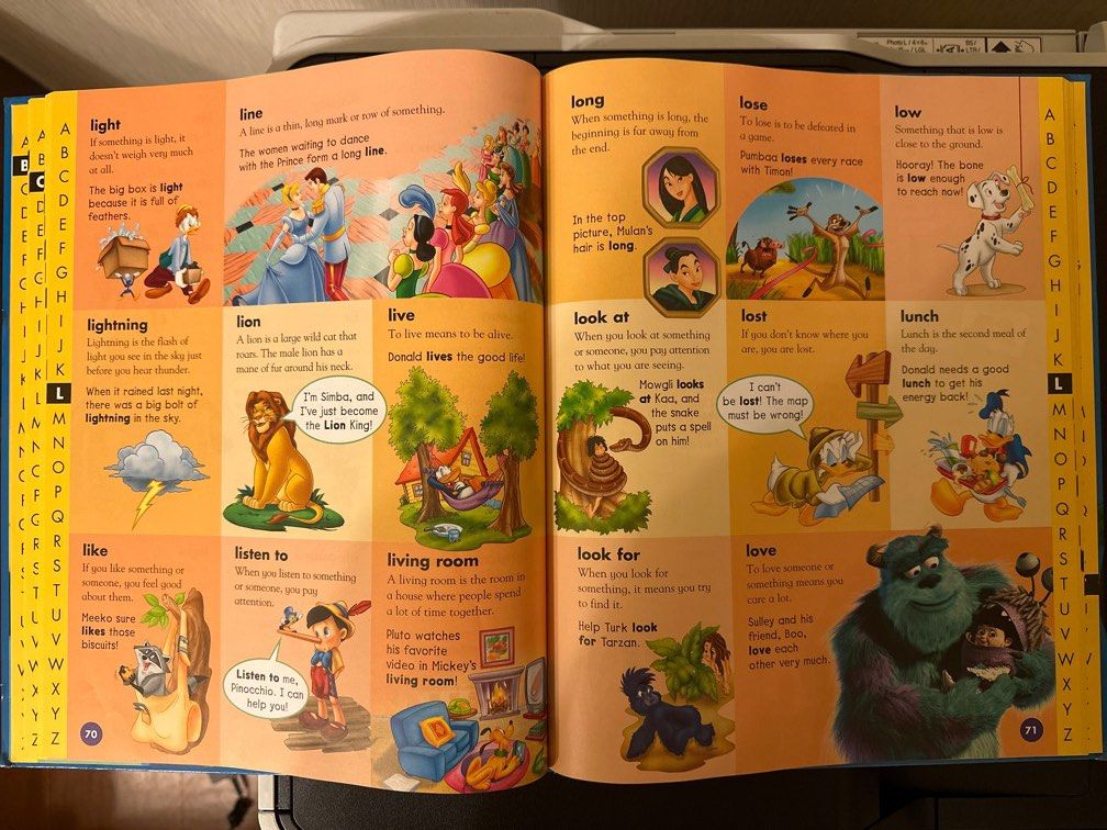 Disney picture dictionary for kids, Hobbies & Toys, Books & Magazines ...