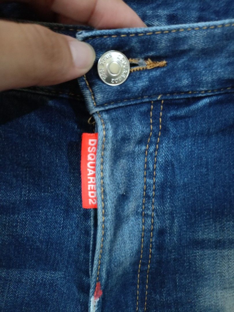 DSQUARED PAINT SPLATTER JEANS, Men's Fashion, Bottoms, Jeans on Carousell