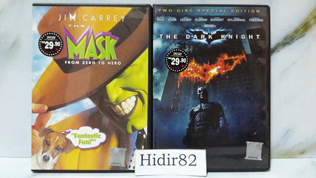 DVD (SET OF 2) THE MASK & BATMAN THE DARK KNIGHT USED, Hobbies & Toys, Music & Media, CDs & DVDs ...