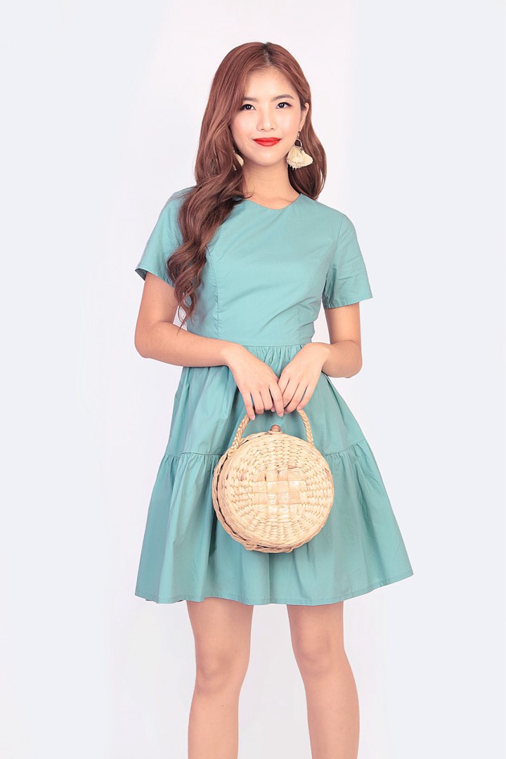 Ellie Tiered Dress in Jade, Women's Fashion, Dresses & Sets, Dresses on ...