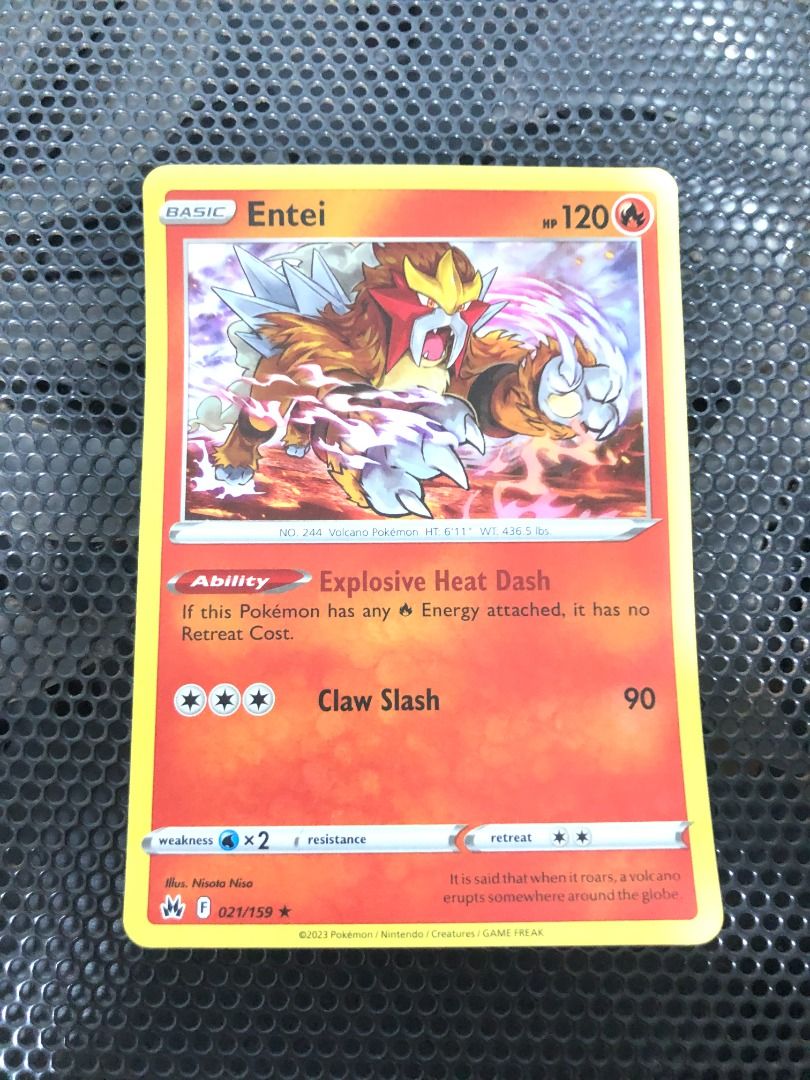 Entei SWORD & SHIELD CROWN ZENITH, Hobbies & Toys, Toys & Games on ...