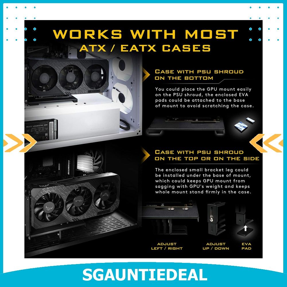 EZDIY-FAB Vertical Graphics Card Holder Bracket,GPU Mount,Video Card ...