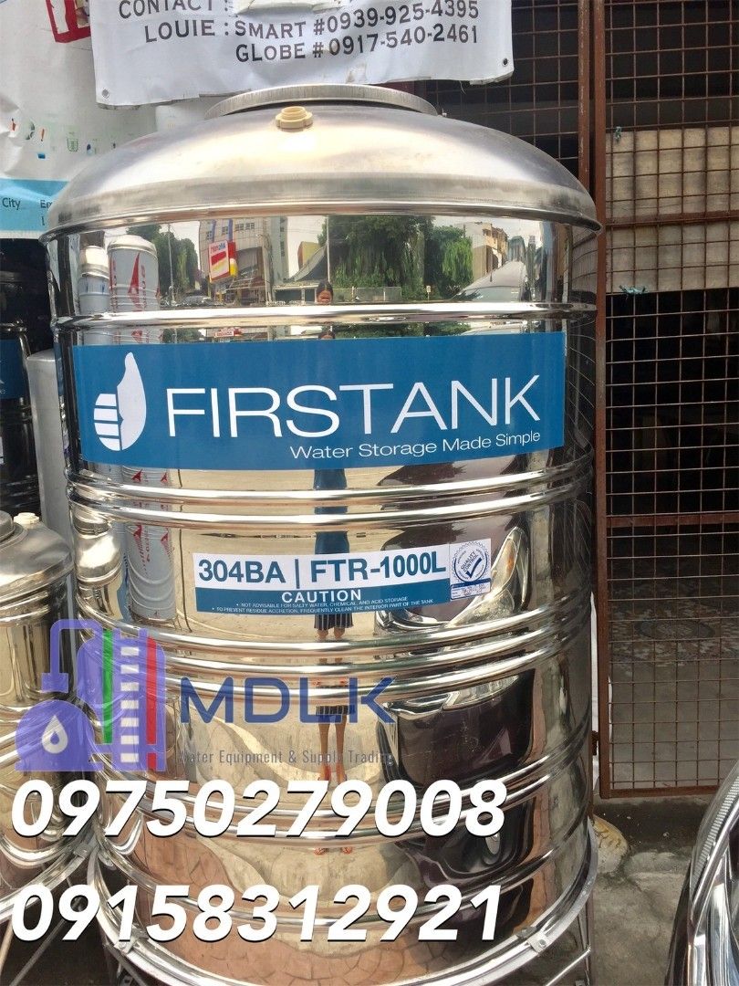 Firstank 1000L Water Storage Tank Stainless, Furniture & Home Living ...
