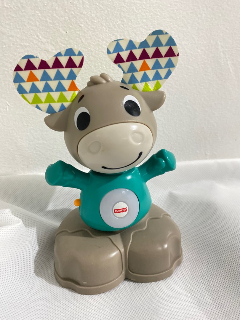 Fisher price musical moose Bat op working, Hobbies & Toys, Toys & Games ...