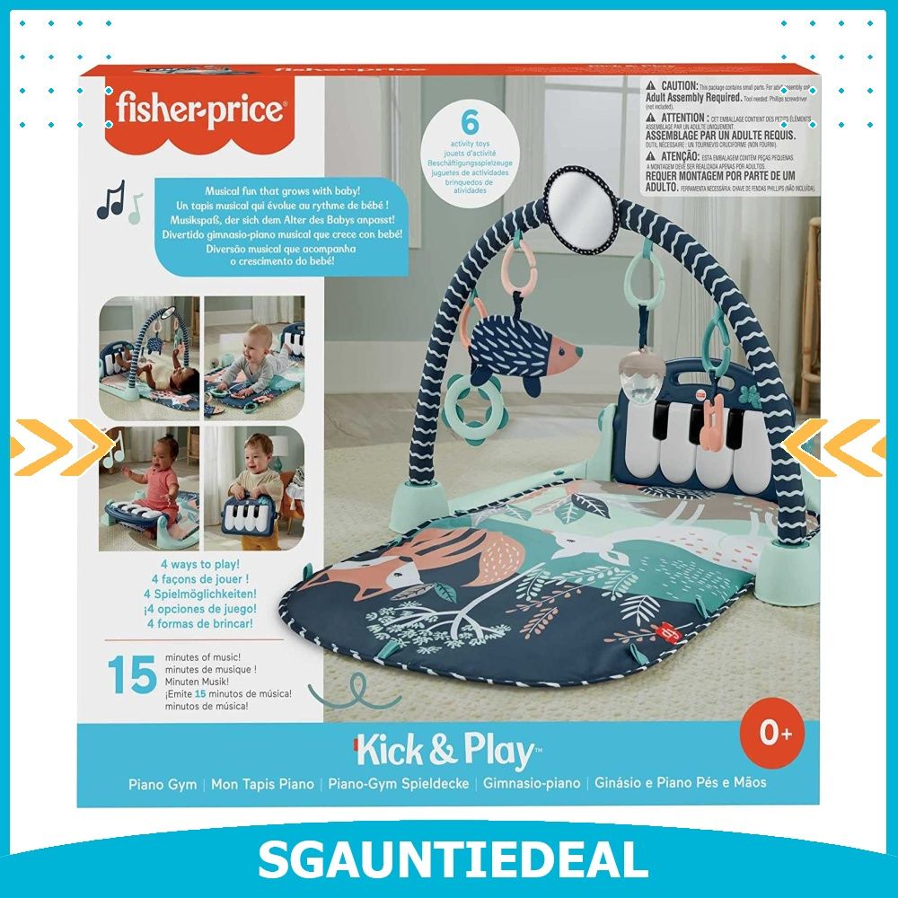 FISHER PRICE Nb Kick & Play Piano Gym Moonlight Forest, Babies & Kids ...