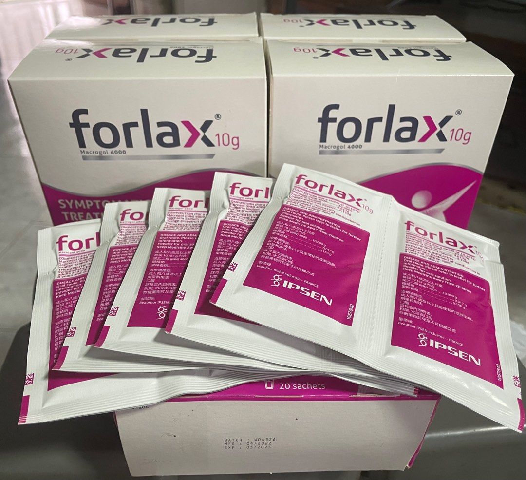 Forlax 10g Macrogol 4000 for bowel management, Health & Nutrition ...