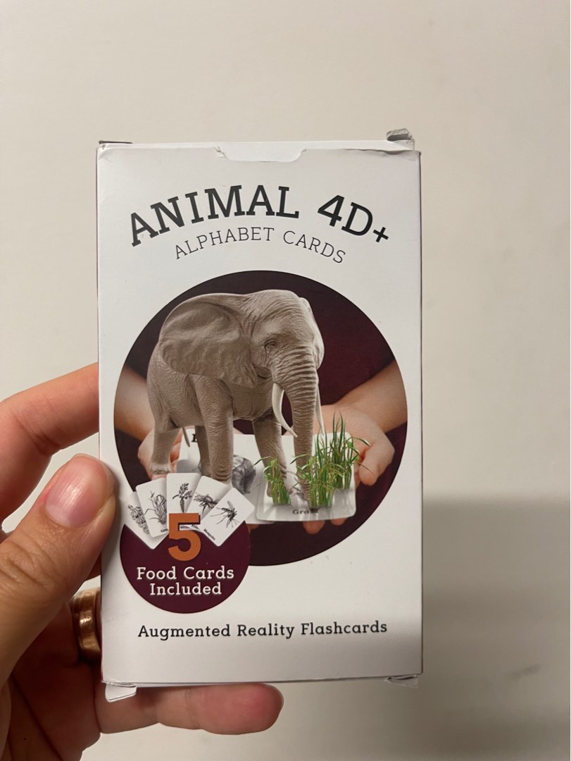 FREE MAILING - authentic animal 4d alphabet cards augmented reality ...