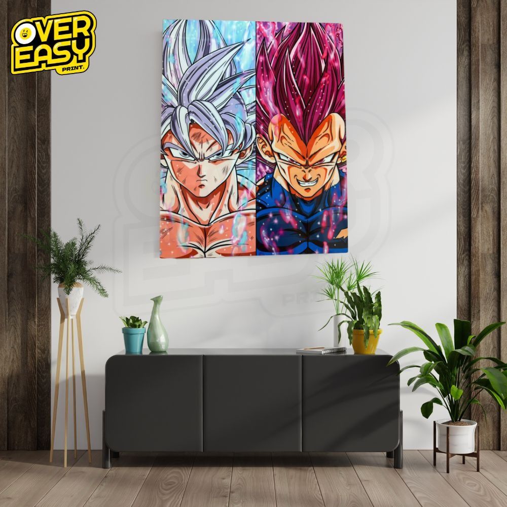 Goku & Vegeta Ultras Dragon Ball Z HD Super Glossy Metal Print 21 x 31 ...