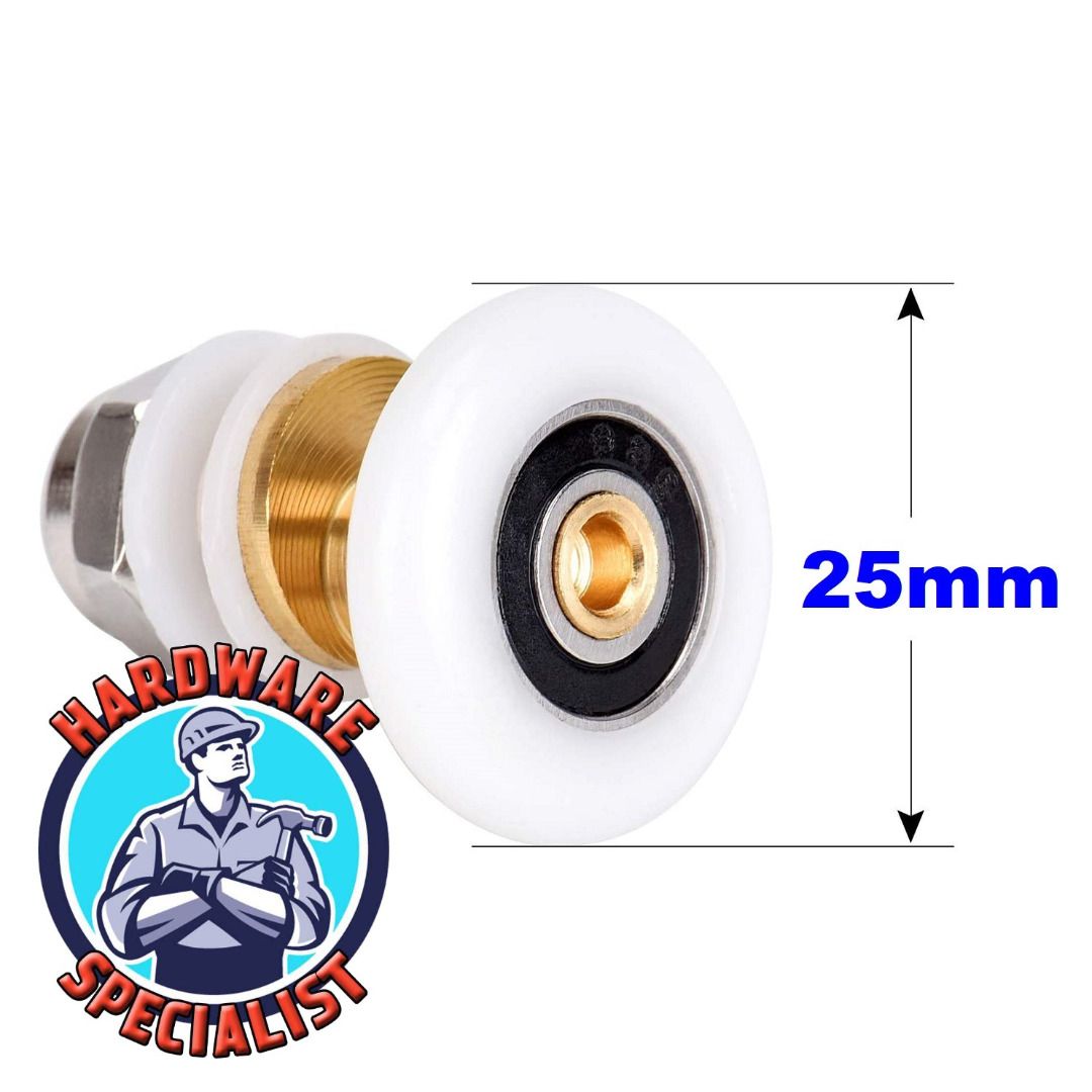 Hardware Specialist BM1002 Bathroom Sliding Glass Door Roller Guide ...