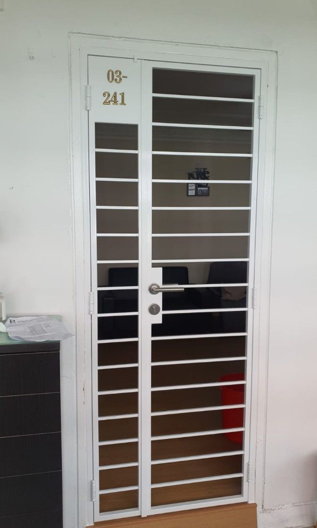 HDB Resale/HDB/BTO mild steel gate 3x7, Furniture & Home Living ...