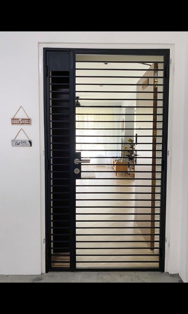 HDB Resale/HDB/BTO mild steel gate 3x7, Furniture & Home Living ...