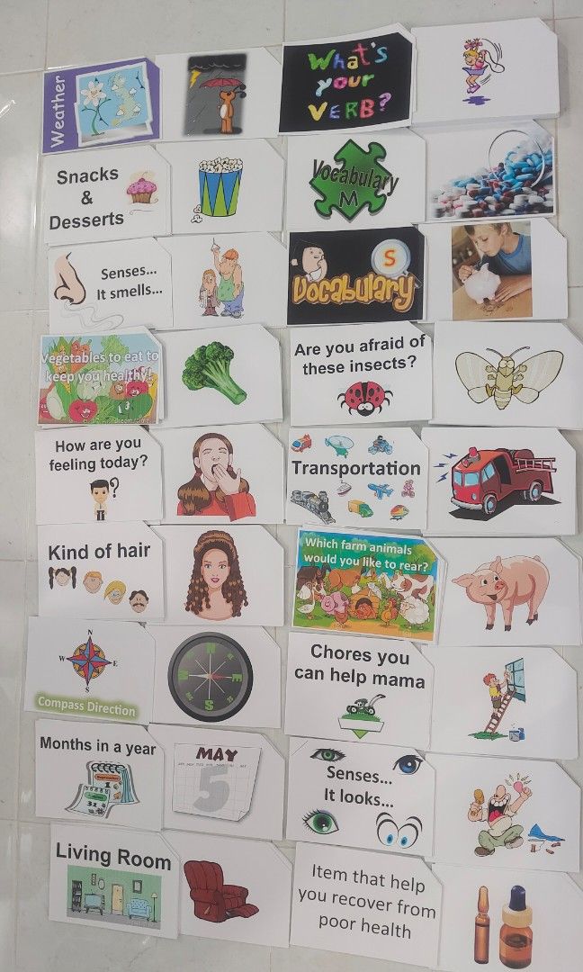 Home made flash cards b, Babies & Kids, Infant Playtime on Carousell