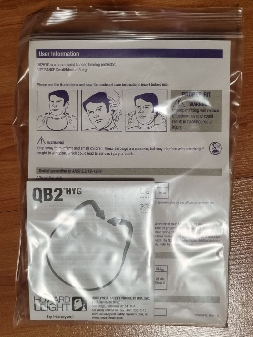 Howard Leight QB2 Supra-Aural Headband Earplug, Beauty & Personal Care ...