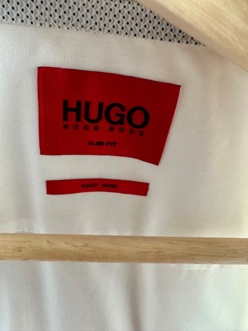 Hugo Boss White shirt in size 42, Men's Fashion, Tops & Sets, Formal ...