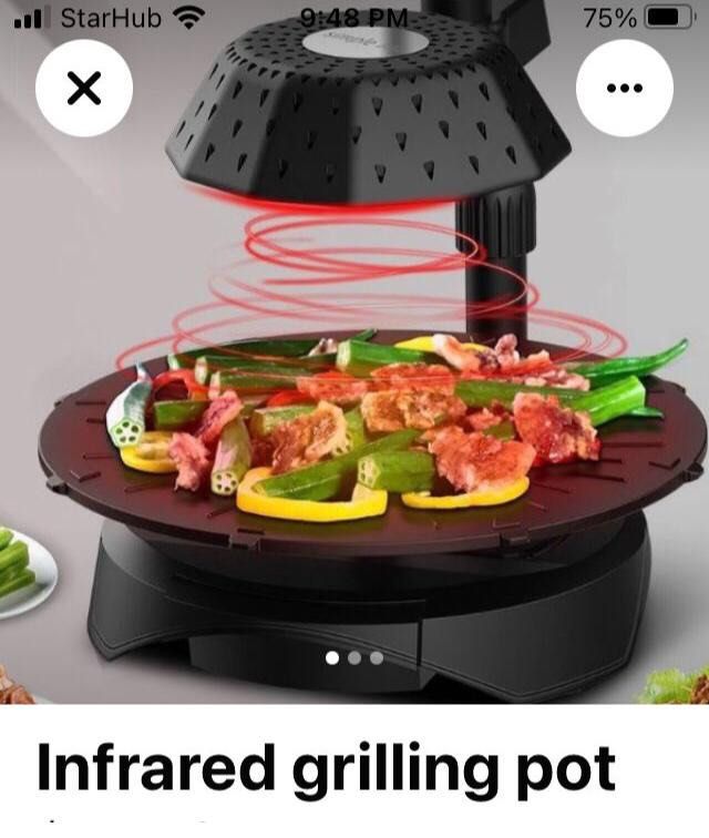 Infrared grilling pot, TV & Home Appliances, Kitchen Appliances, BBQ ...