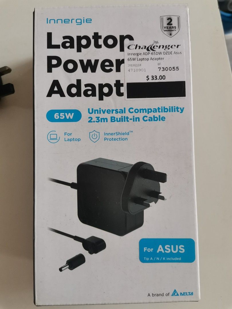 Innergie laptop power adapter 64W 19V 3.42A for Asus, Computers & Tech, Parts & Accessories ...