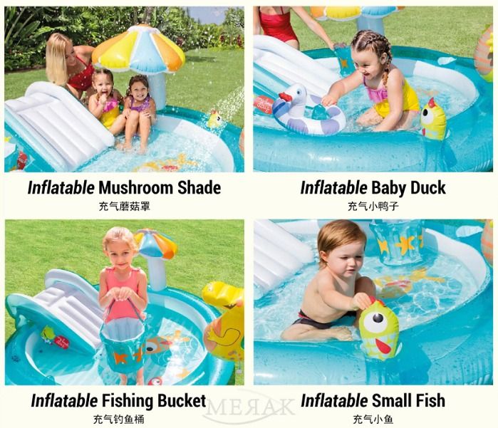 INTEX Pool Crocodile Park Gator Play Center. Kolam Permainan Kanak2 ...