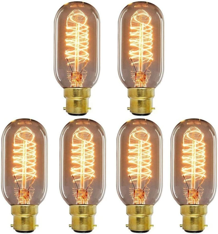 J025) VINTAGE EDISON LIGHT BULB 40W B22 BAYONET DIMMABLE DECORATIVE ...