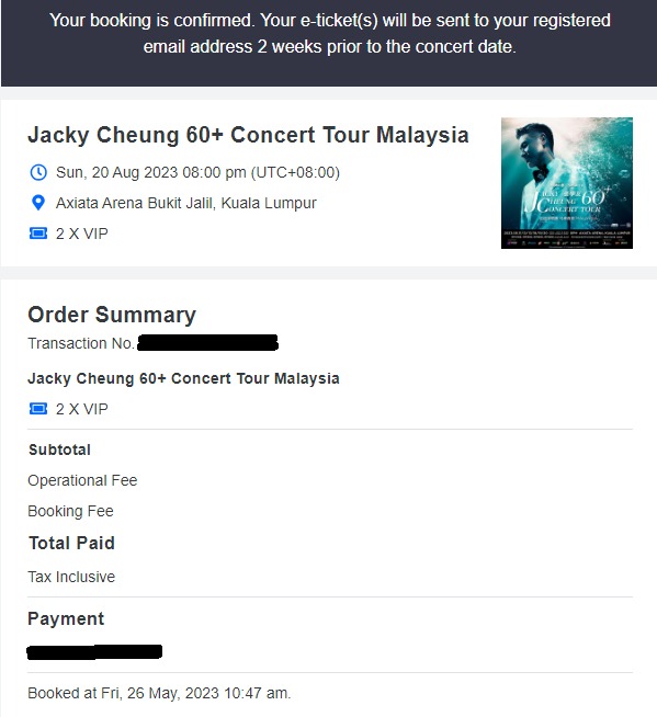 JACKY CHEUNG 60+ CONCERT TOUR MALAYSIA, Tickets & Vouchers, Event Tickets on Carousell