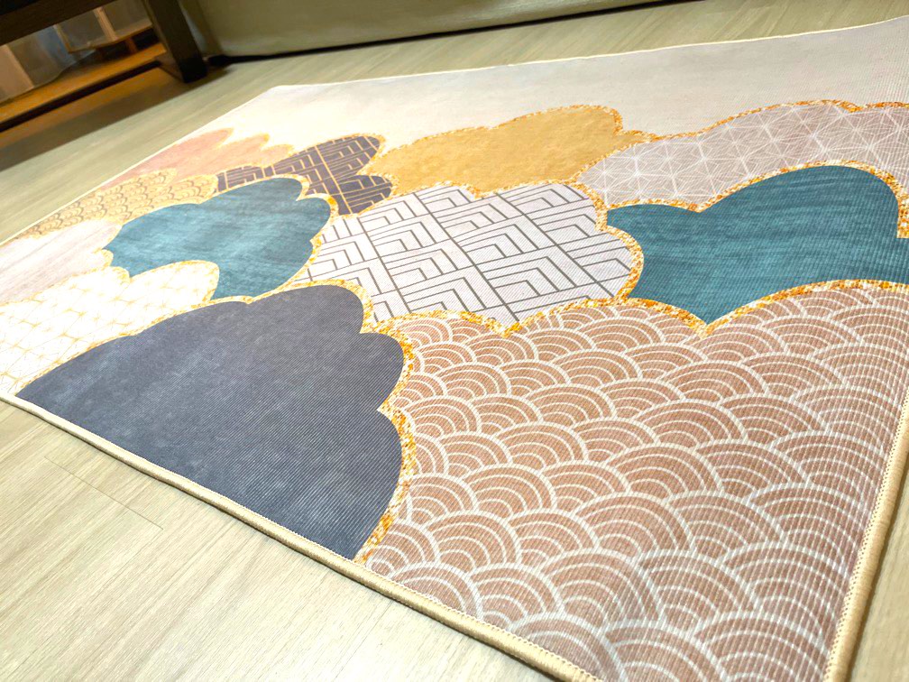Japanese design Coffee table carpet rug 120cm x 80cm, Furniture & Home ...