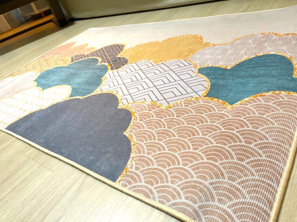 Japanese design Coffee table carpet rug 120cm x 80cm, Furniture & Home ...