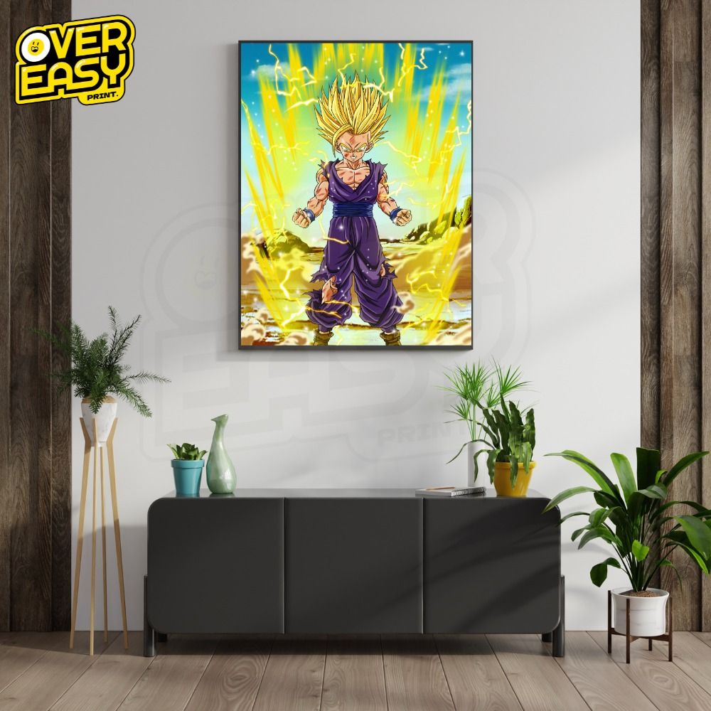 Kid Gohan Beast Super Saiyan Dragon Ball Z HD Super Glossy Metal Print ...