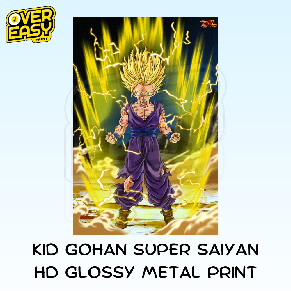 Kid Gohan Beast Super Saiyan Dragon Ball Z HD Super Glossy Metal Print ...
