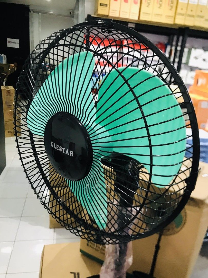 KLESTAR 10" Mini Stand Fan Plastic Blade Black ISP10, Furniture & Home ...