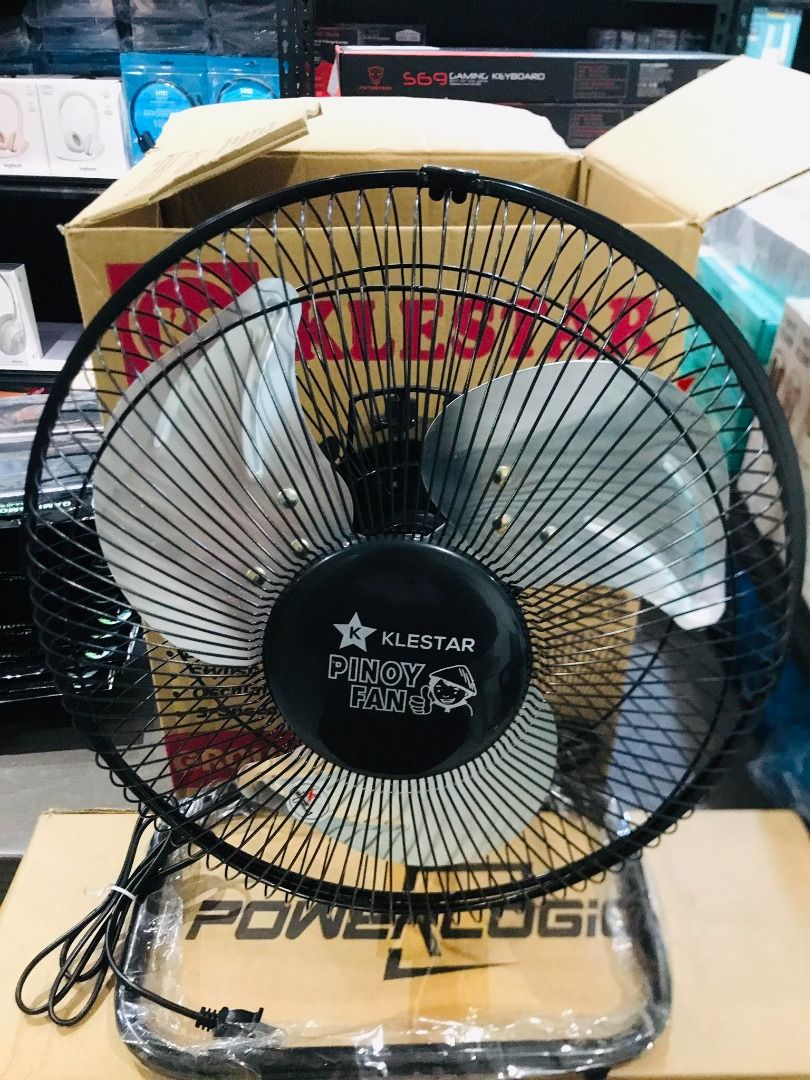 KLESTAR 12" Industrial Ground Fan Metal Blade Black GFX1220, Furniture ...