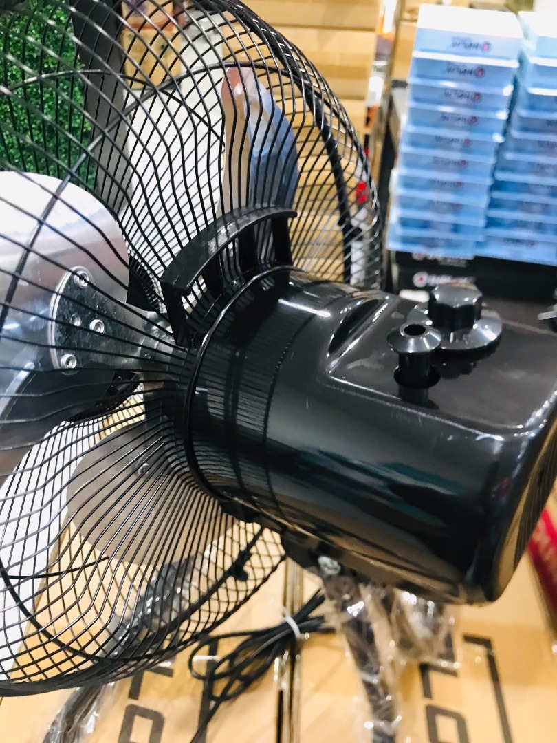 KLESTAR 12" Industrial Ground Fan Metal Blade Black GFX1220, Furniture ...