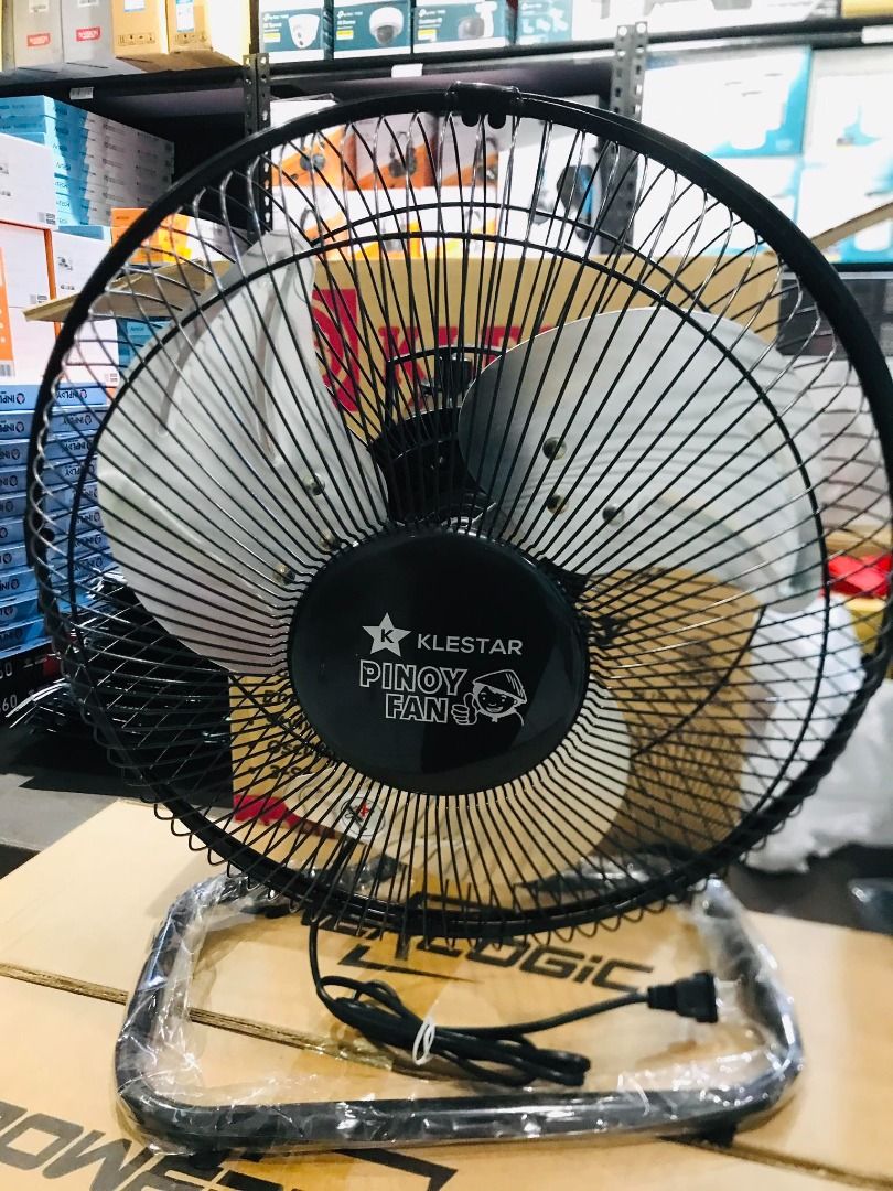 KLESTAR 12" Industrial Ground Fan Metal Blade Black GFX1220, Furniture ...