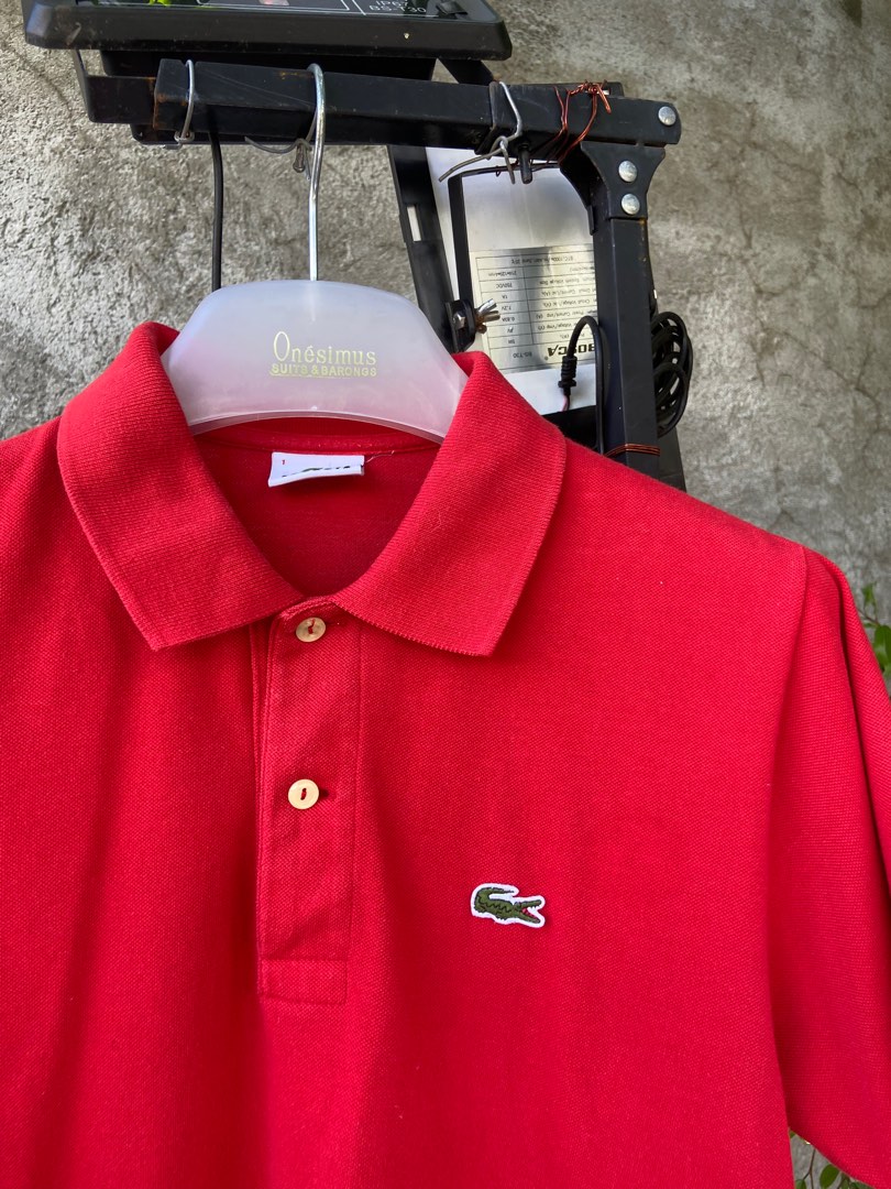 Lacoste Red Polo Shirt, Men's Fashion, Tops & Sets, Tshirts & Polo ...