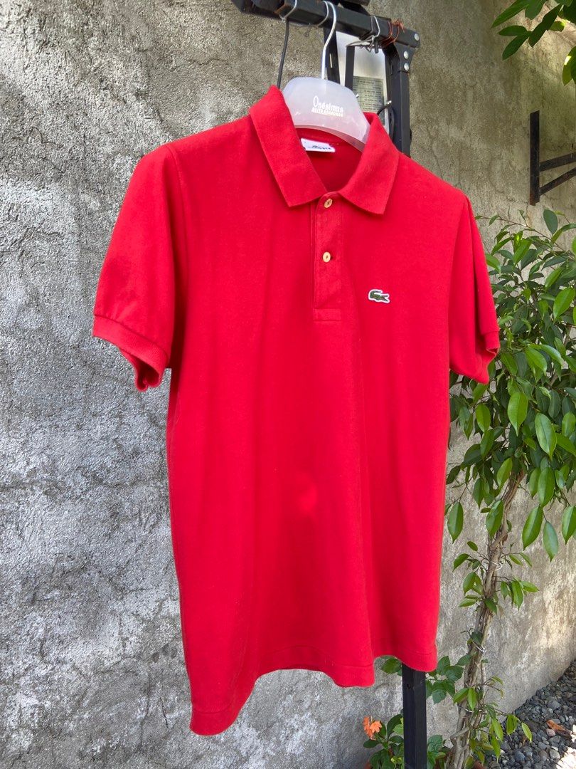 Lacoste Red Polo Shirt, Men's Fashion, Tops & Sets, Tshirts & Polo ...