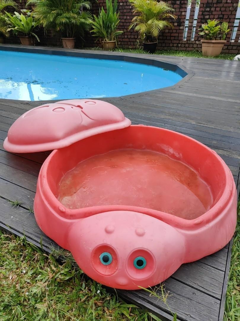 LadyBug Mini Pool or Covered Sandbox for kids, Furniture & Home Living ...