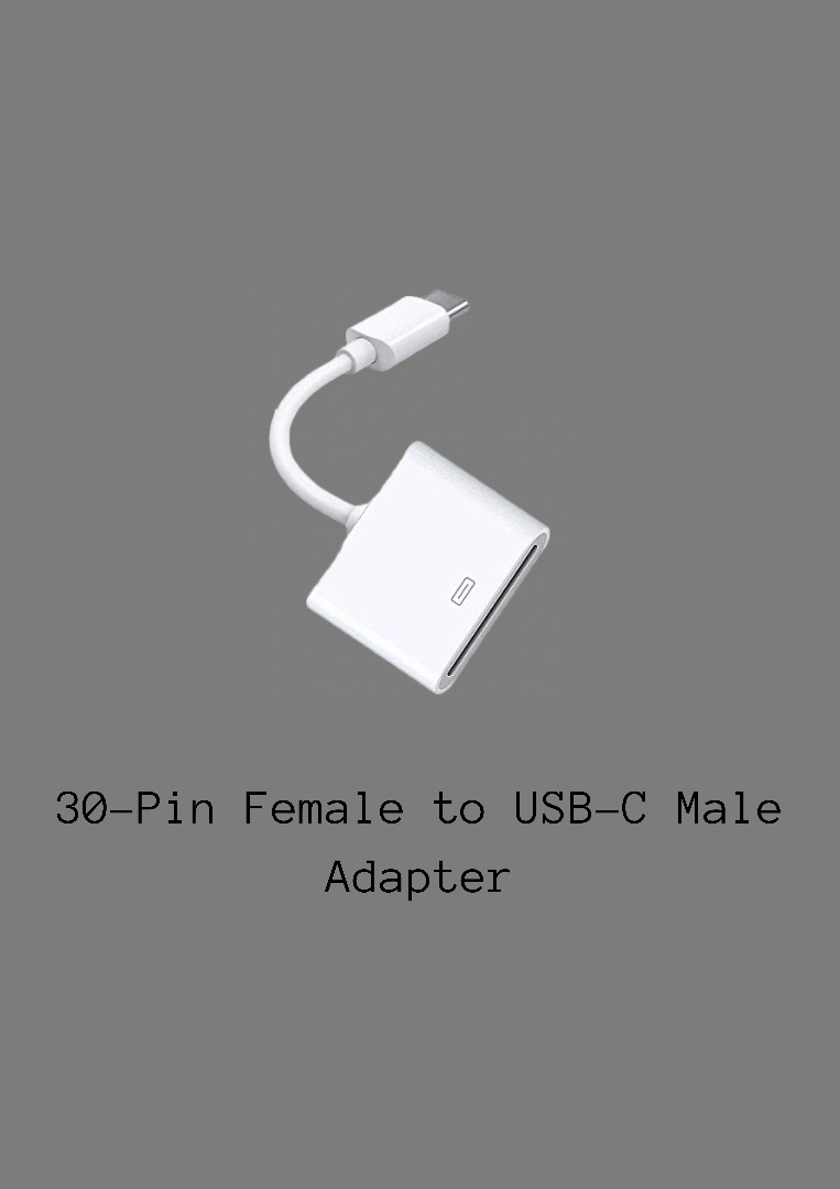 (Like New) 30-Pin Female to USB-C Male Adapter, Computers & Tech, Parts ...