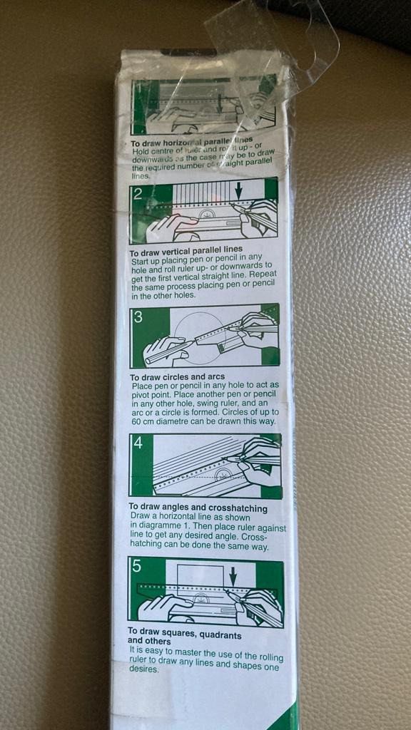 Linex 碌尺 /滾軸平行尺（適合工程/建築繪圖）LINEX RR 1000 Denmark - Rolling Ruler （for ...