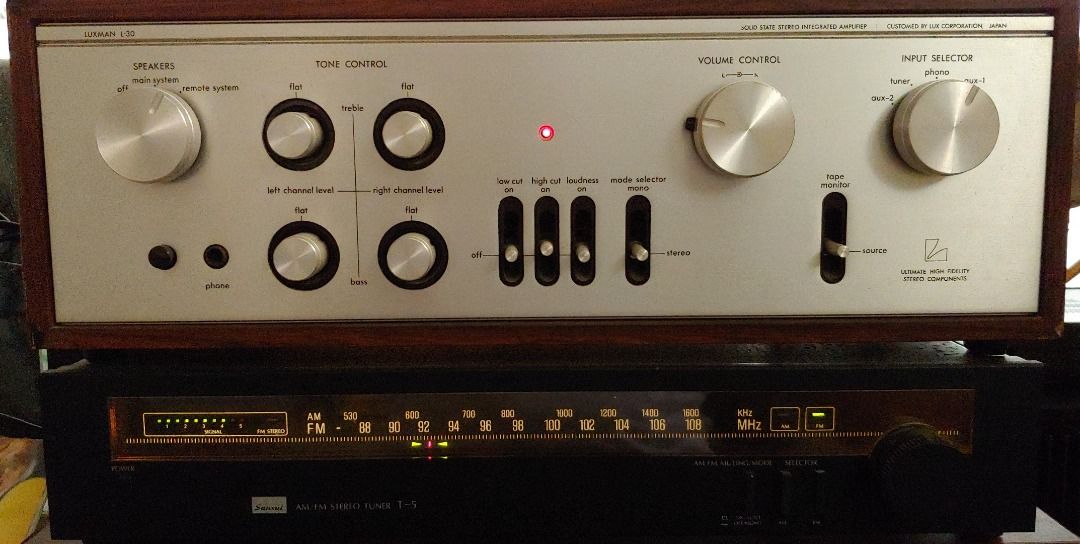 Luxman L30 amplifier and Sansui T5 Tuner (nice combo for that Analog ...
