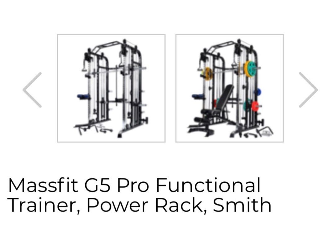 Massfit G5 Pro Functional Trainer & Power Rack & Smith Machine with ...
