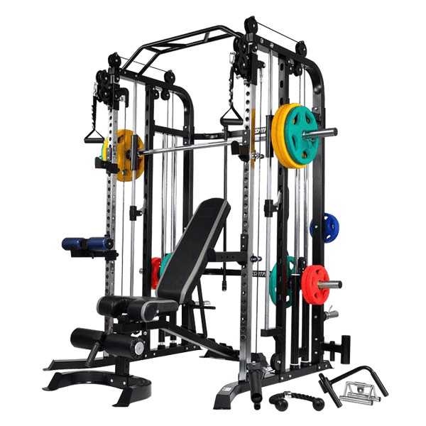 Massfit G5 Pro Functional Trainer & Power Rack & Smith Machine with ...
