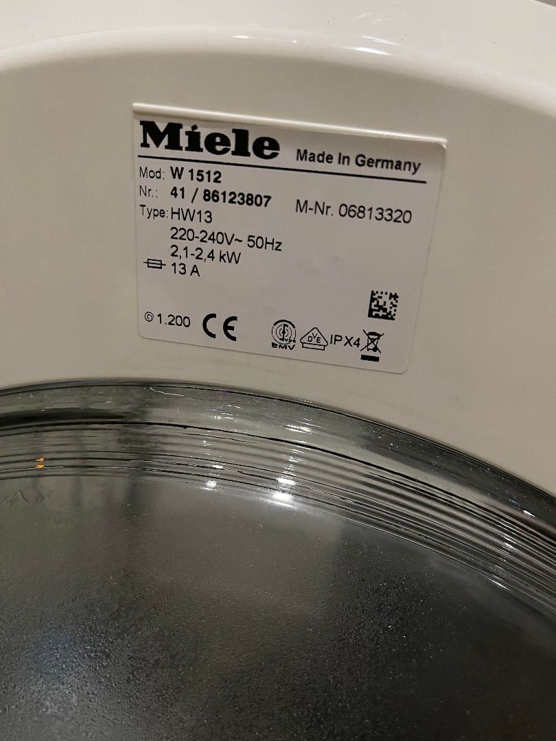 Miele W1512 washing machine, TV & Home Appliances, Washing Machines and Dryers on Carousell