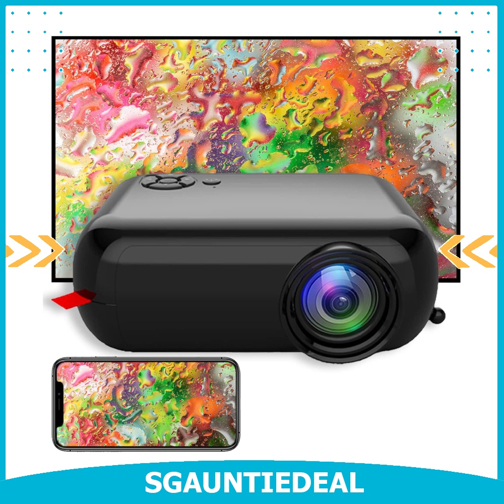 Mini Projector, A10 Portable Small Projector, 1080p Video Home Cinema ...