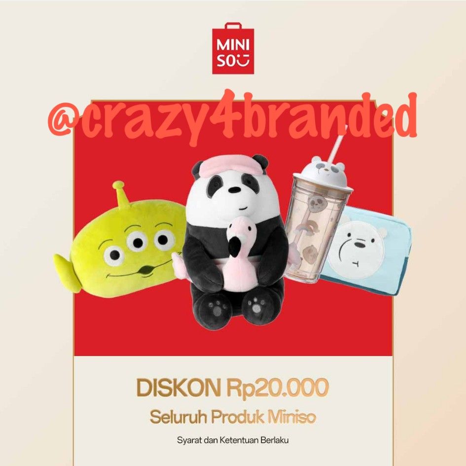Miniso 20k Discount Voucher, Tiket & Voucher, Kartu Hadiah & Voucher di ...
